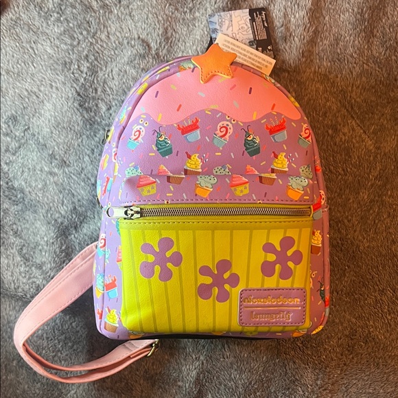 Loungefly | Accessories | Loungefly Spongebob Cupcake Backpack Pink And ...